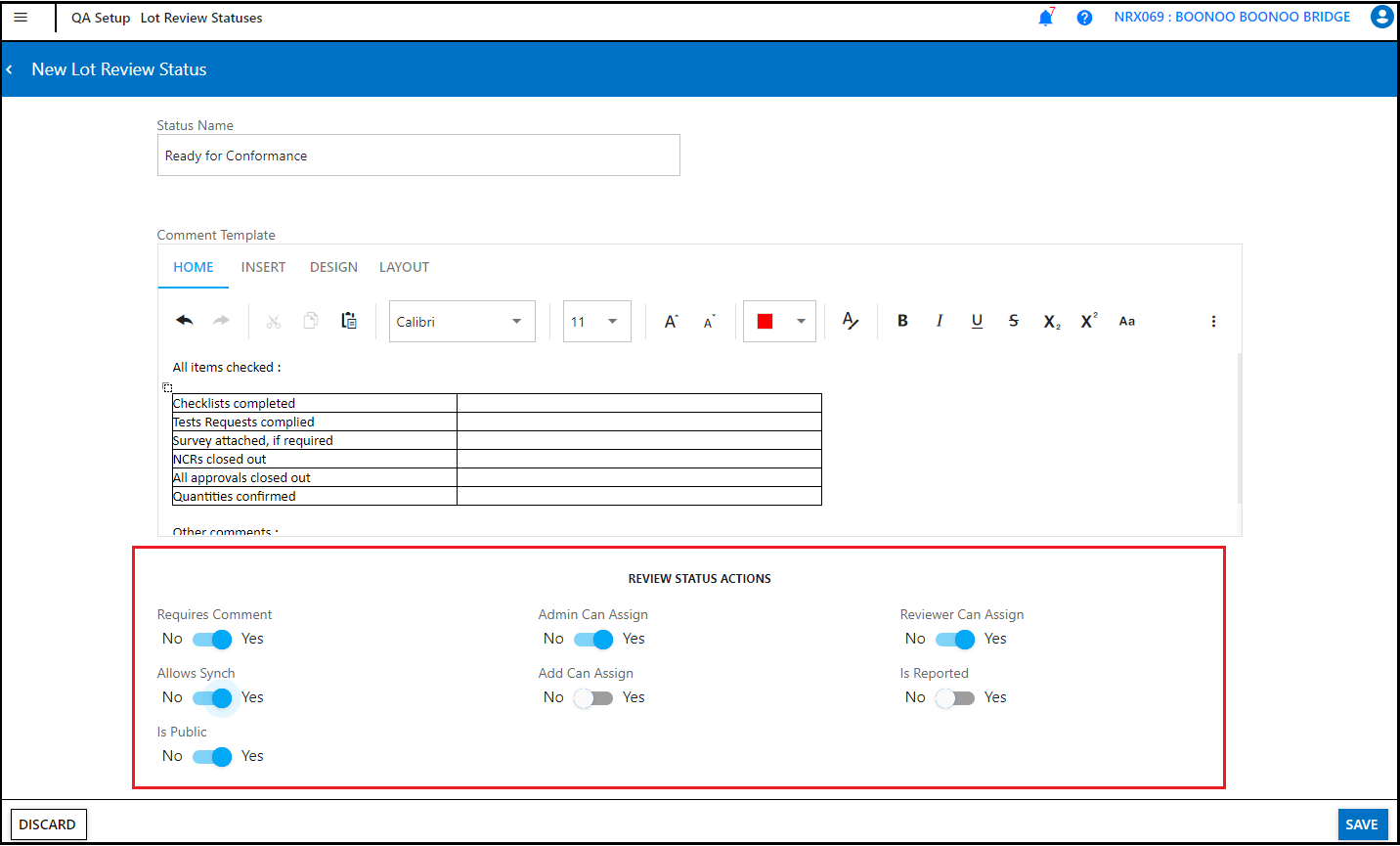Manage Lot Status Using Lot Review – CivilPro