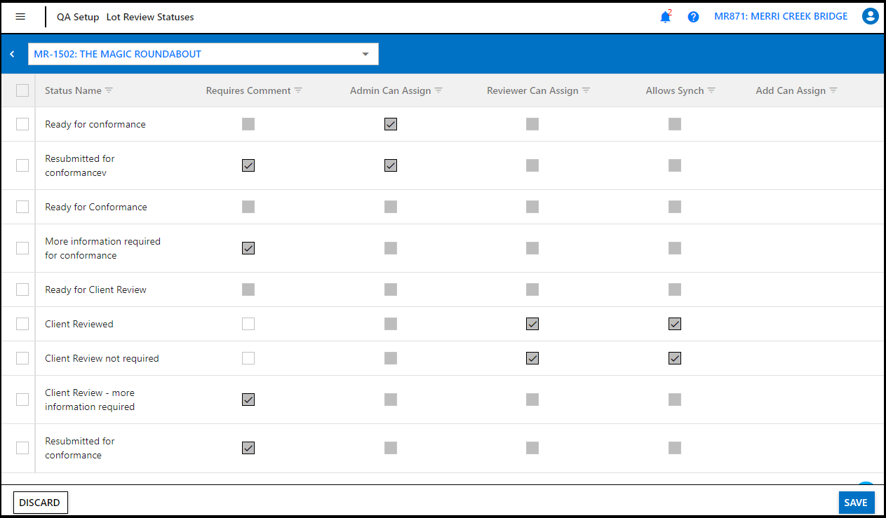 Manage Lot Status Using Lot Review – CivilPro