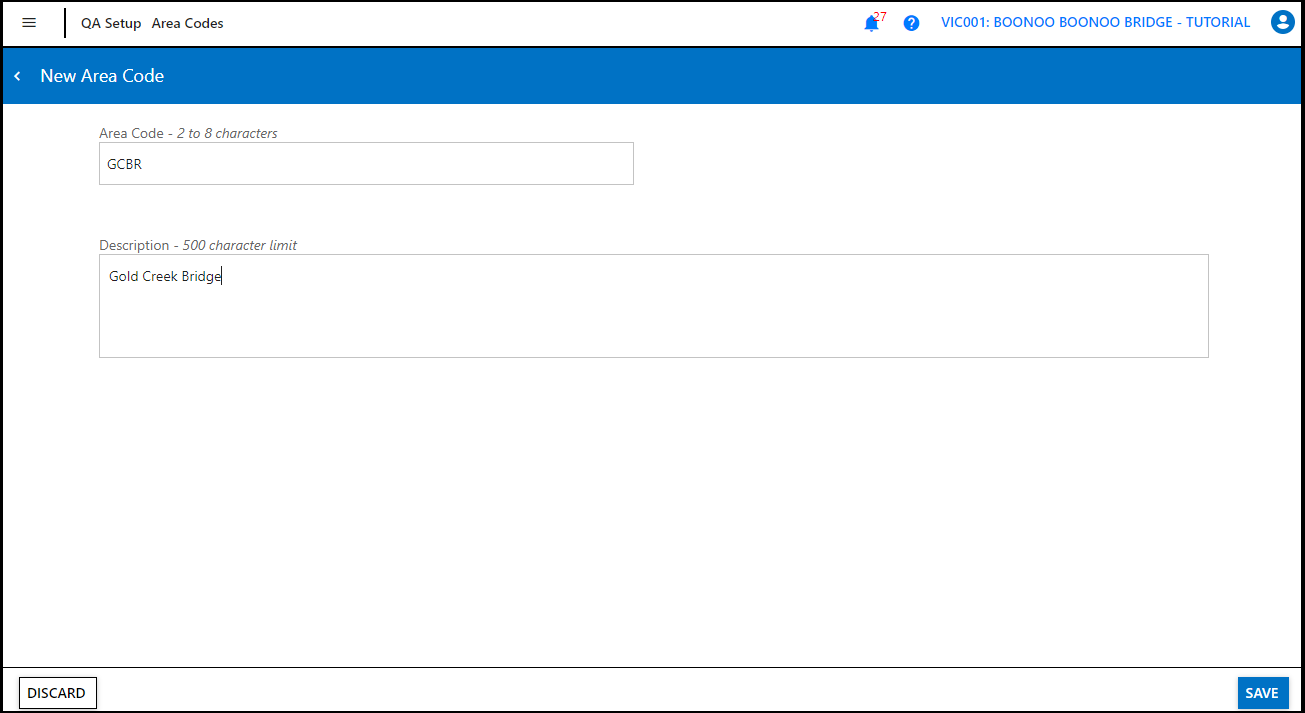 Add Area Codes – CivilPro