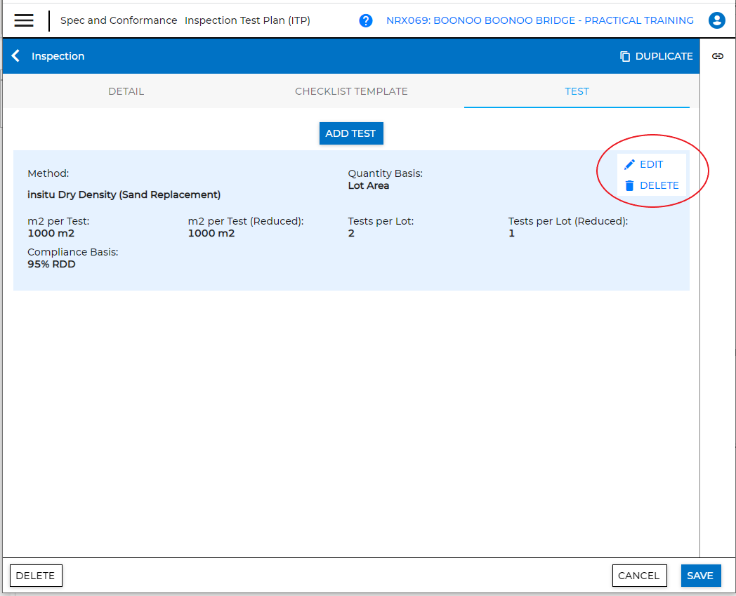 Add Tests to ITP – CivilPro