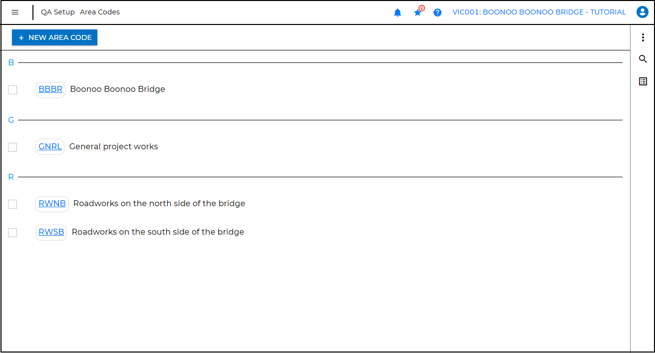 Add Area Codes – CivilPro